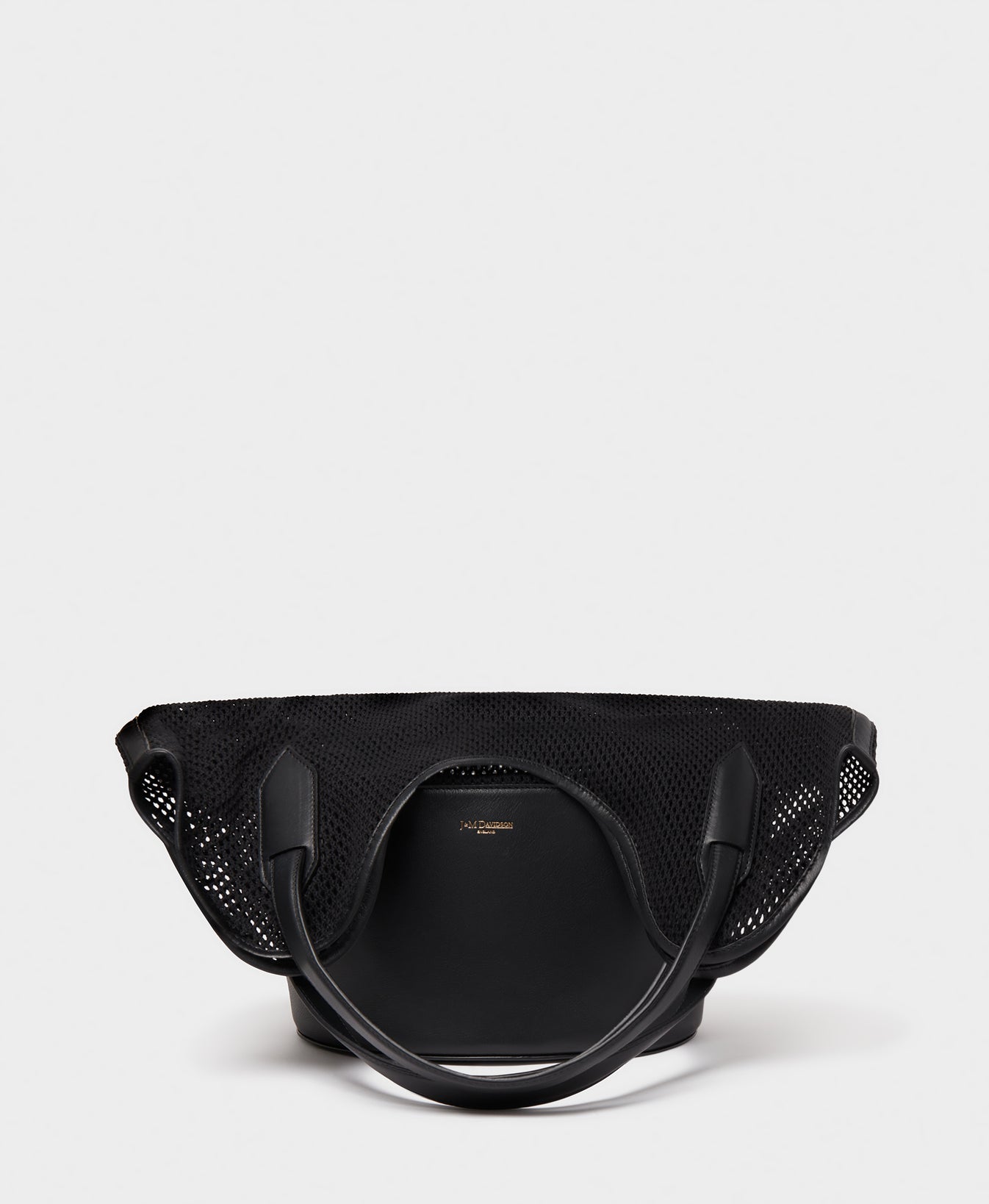 Designer Black Mesh Ray Bucket Bag | J&M Davidson